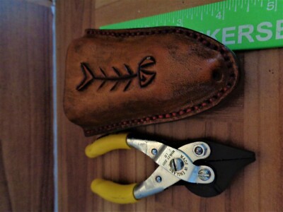FISHING SHEATH FITS 5" MANLEY PLIERS LEATHER STAINLESS STEEL ...