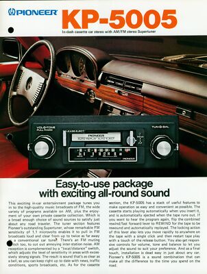 1979 Pioneer KP-5005 Car Stereo Glossy Original Dealer Brochure HiFi ...