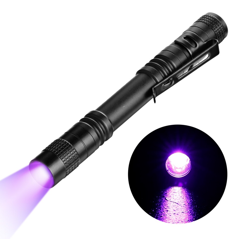 1-10PCS Portable Pocket UV Flashlight Penlight 395nm Ultraviolet Mini ...