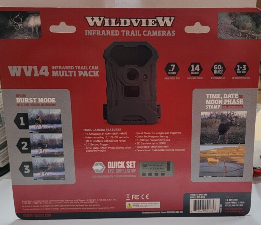 Stealth Cam Wildview WV14 14MP (4pack) STC-WV14-4pk | eBay