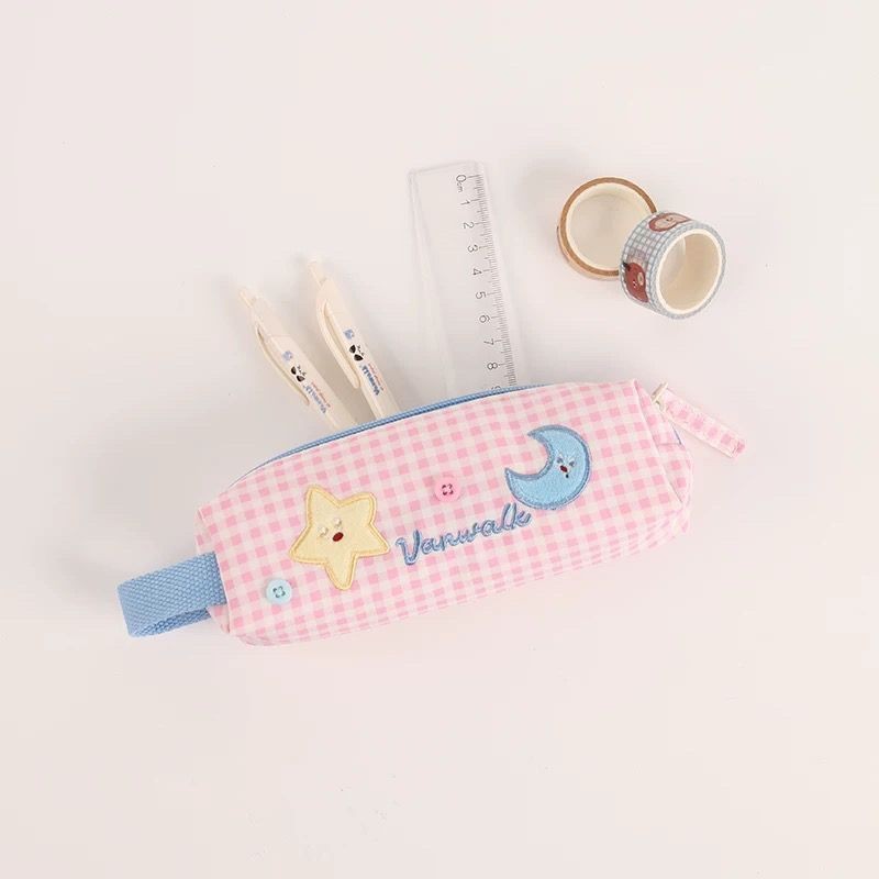 Stylish Grid Large Capacity Pencil Holder With Portable Design For ...