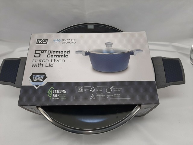 IKO Sapphire Diamond 5 QT Ceramic Dutch Oven Lid Factory Toxin for sale ...