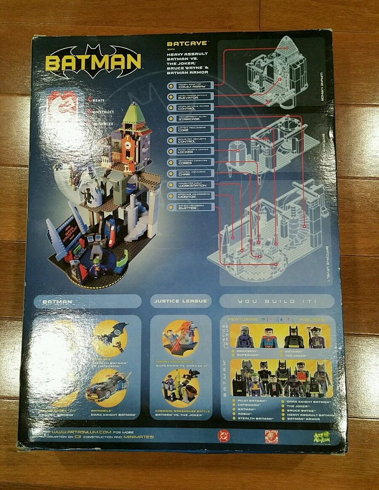 C3 Batman Batcave Building Blocks Set with Minimates Joker Compatible ...