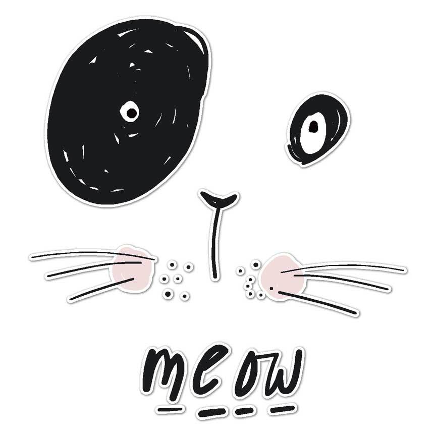 Meow Cat, Vinyl Decal Sticker, Indoor Outdoor, 3 Sizes, #7736 | eBay