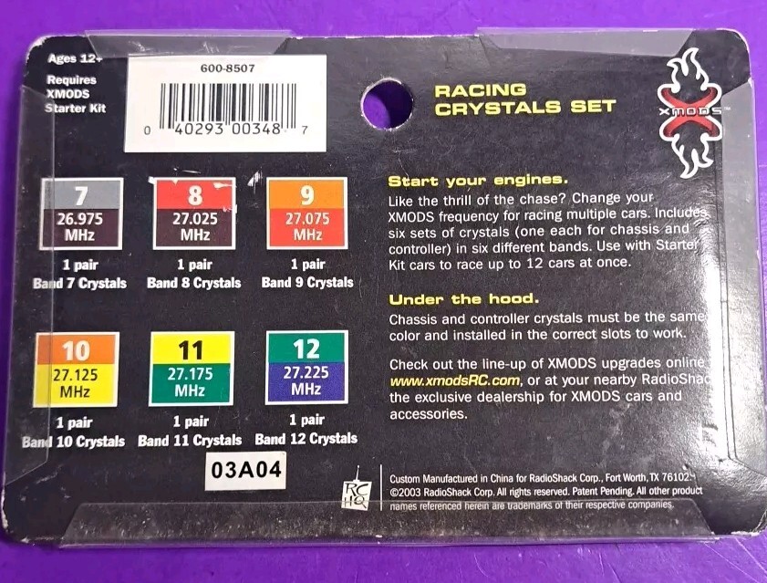 New XMODS Racing Crystals Set Bands 7-12 | eBay