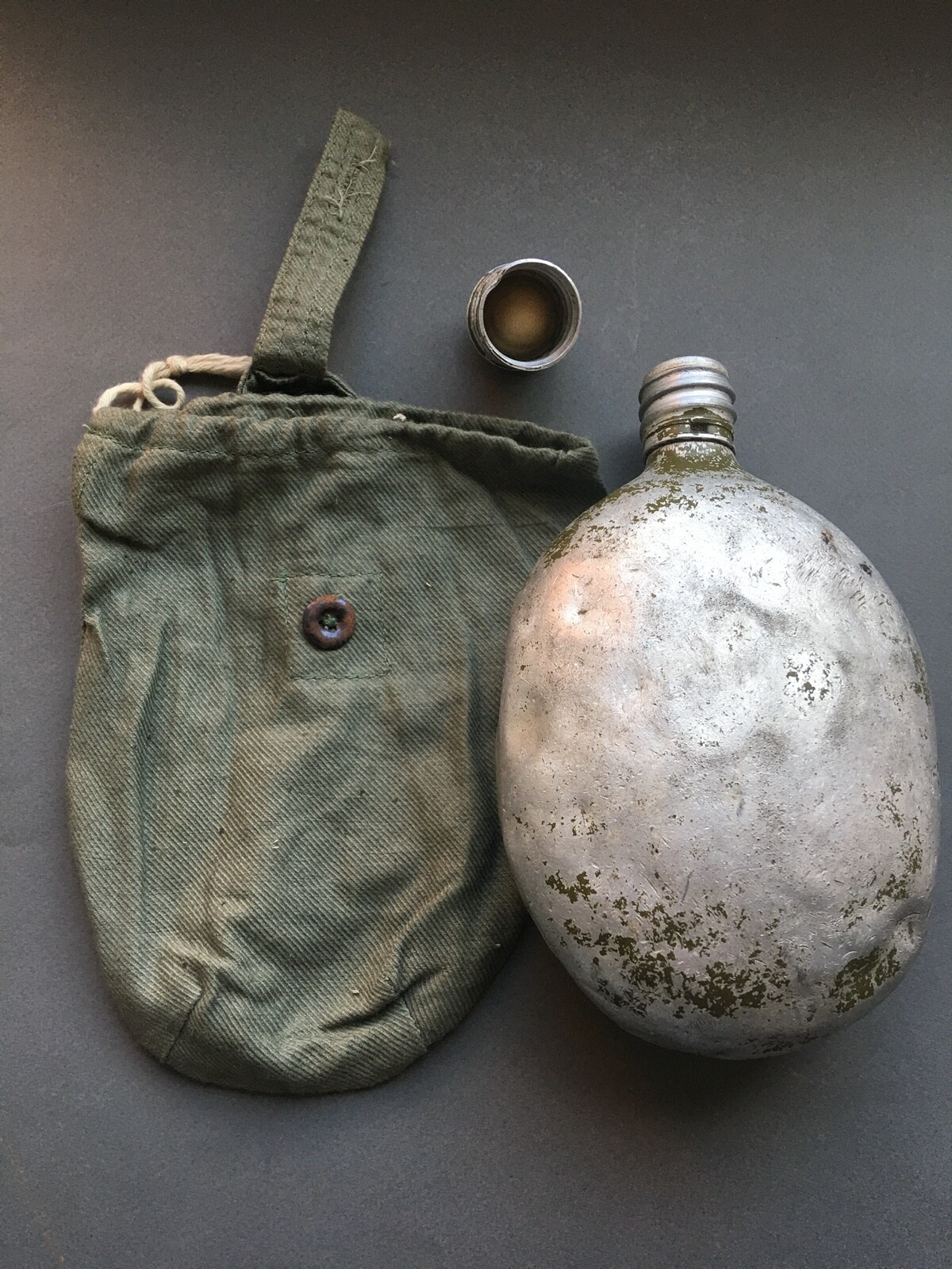 RARE WWII Original Flask RKKA aluminum Red Vyborzhets Stamp 1948 | eBay