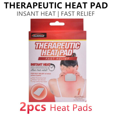 2pcs Fast Relief Therapeutic Self Heating Pad Instant First Aid Aches ...