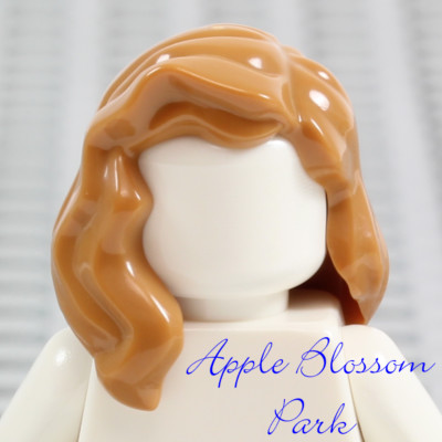 NEW Lego Girl Minifig Long Light BROWN HAIR -Female Med Flesh Over ...