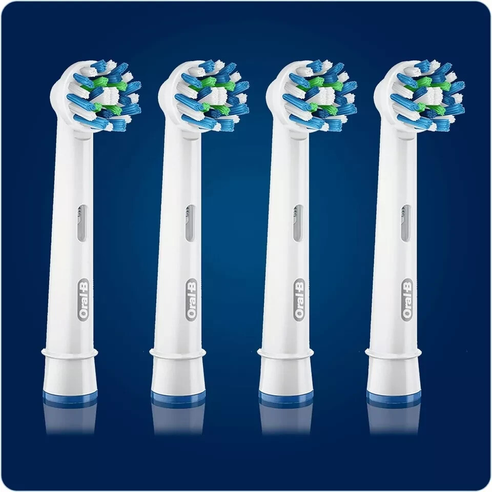 Oral-B Cross Action Replacement Toothbrush Heads Value Pack- 4 Count ...