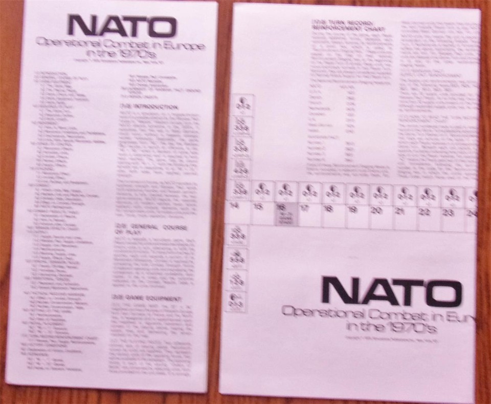 SPI 1973 - NATO - Operational Combat in Europe in the 1970's game (PUN ...