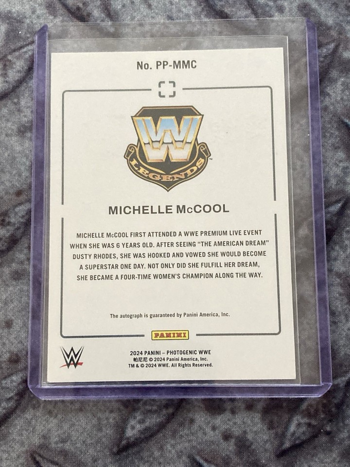 2024 Panini Photogenic WWE Michelle McCool FOTL Swirl Picture Perfect ...