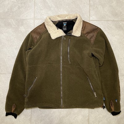 KUHL ALPENWURX ‘Olive’ FLEECE SHERPA FULL ZIP JACKET SIZE XL | eBay