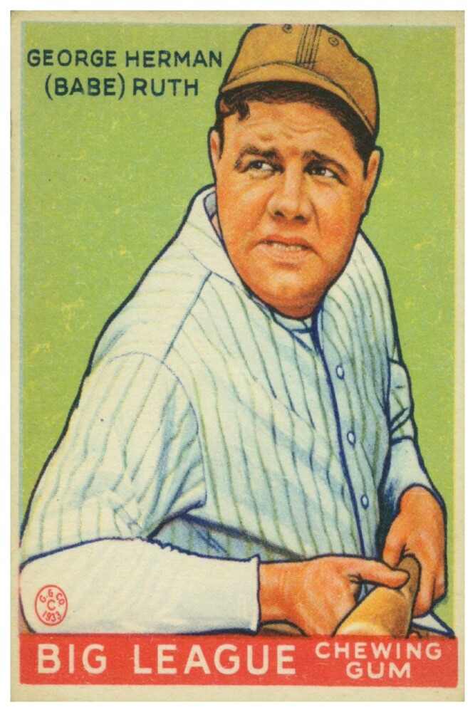 BABE RUTH - BIG LEAGUE CHEWING GUM - 11"x17"-12"x18" BUY ANY 2 GET ANY ...