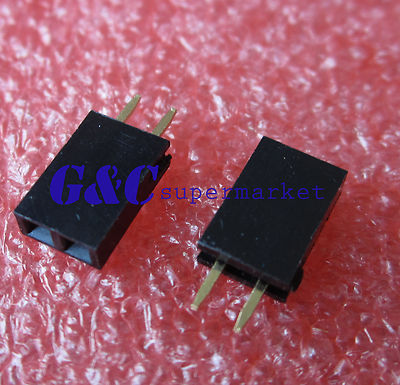 50pcs New Single Row 1x2 pins 2.54mm Pitch Female Header straight | eBay