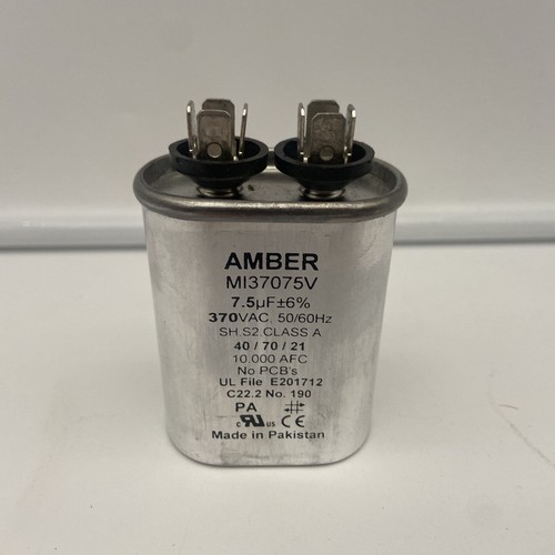 Amber Capacitor MI37075V; 7.5uf; 370VAC; 50/60HZ----"USED" | eBay