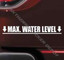 Max Water Level Bumper Sticker Vinyl Decal Off Road Vehicle Truck SUV ...