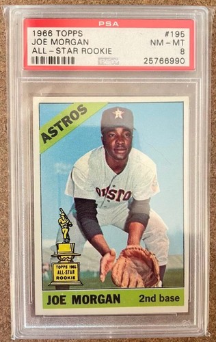 1966 TOPPS ALL-STAR ROOKIE #195 JOE MORGAN ASTROS HOF PSA 8 | eBay