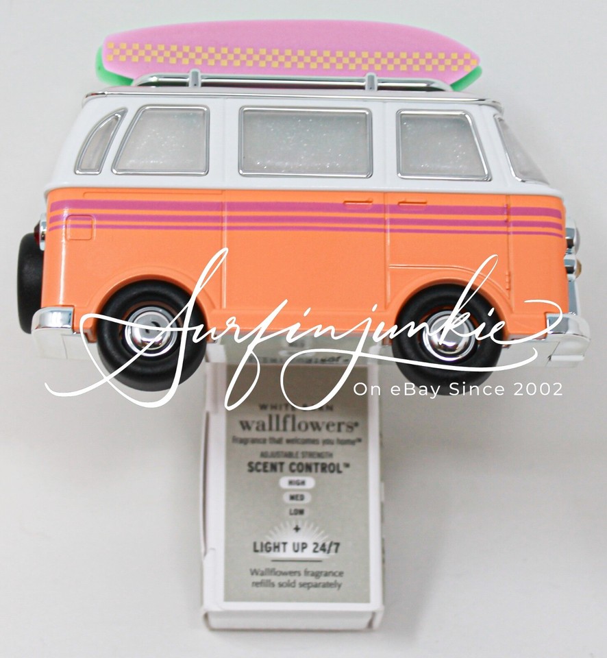Bath & Body Works Wallflower Plug Diffuser Unit VW Bus Van Pink Orange ...