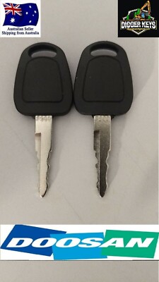 2 x Doosan F900 Excavator Plant Digger Keys F900 Set of 2 FREE POSTAGE ...