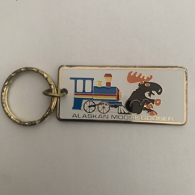 Alaska Alaskan Moose Gooser 1987 Metal Keychain Vintage | eBay