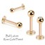 Gold Plated Labret Tragus Cartilage Lip Bar Horseshoe CBR Piercing Ear ...
