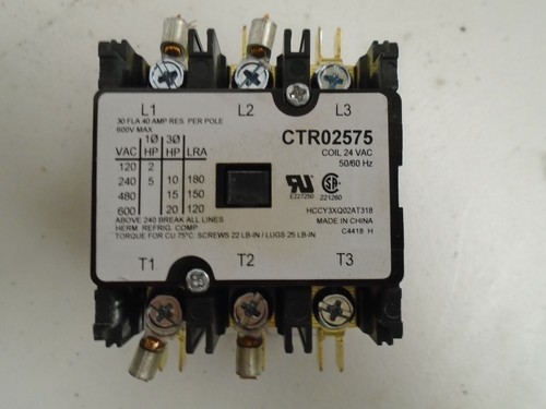 Trane Contactor; CTR02575; "USED" | eBay