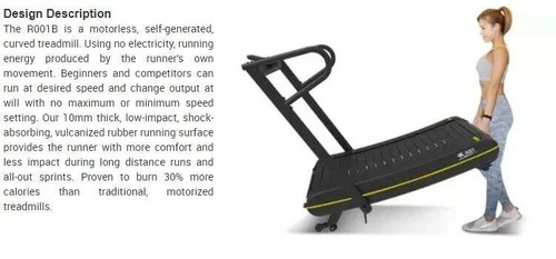 Curved Manual Treadmill Self Powered No Electricity Home Use Unlimited ...