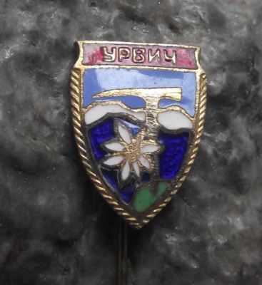 Antique Urvic Macedonia Mountain Range Edelweiss Ice Snow Axe Tourist ...