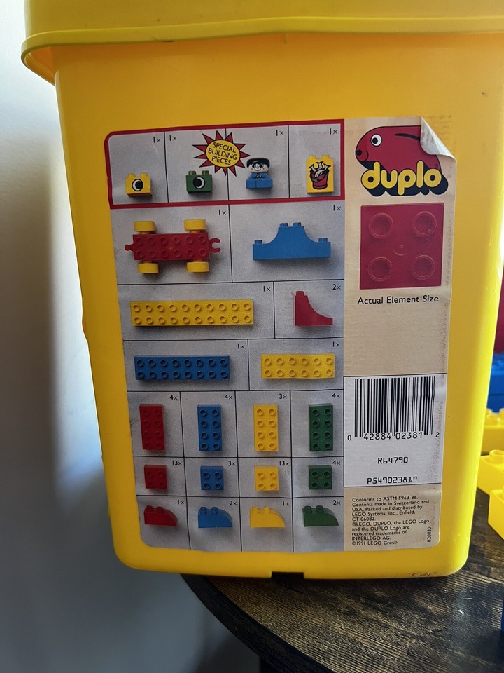 Lego Duplo Lot with Yellow Bucket Preschool Basic Building Set 2381 ...