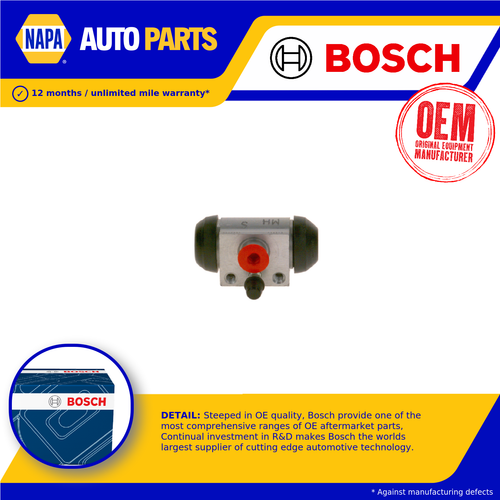 Wheel Cylinder fits SKODA RAPID 1.6D Rear 12 to 19 Brake Bosch ...