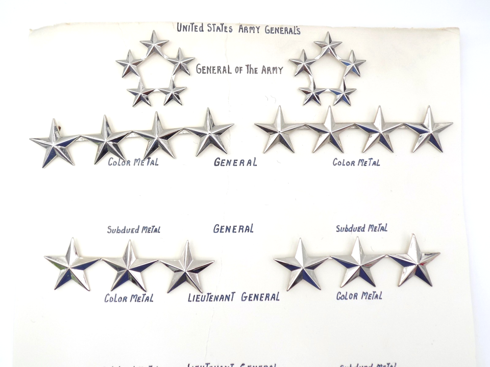 Vintage US Army General Stars Sets | eBay