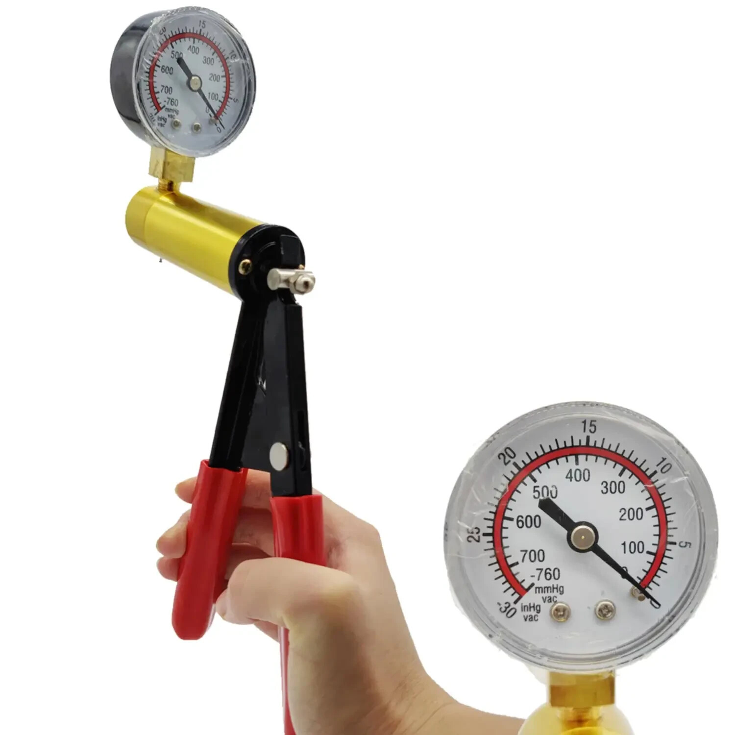 Hand Held Vacuum Pressure Pump Tester Set Brake Fluid Bleeder Bleeding ...