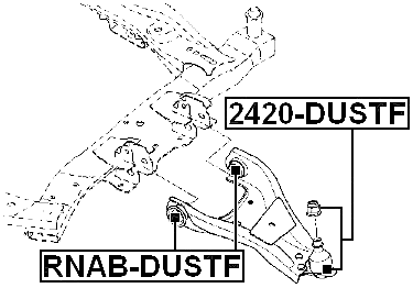 Bushing, Front Lower Control Arm Fits Renault 54500-00Q2C, 545000138R ...