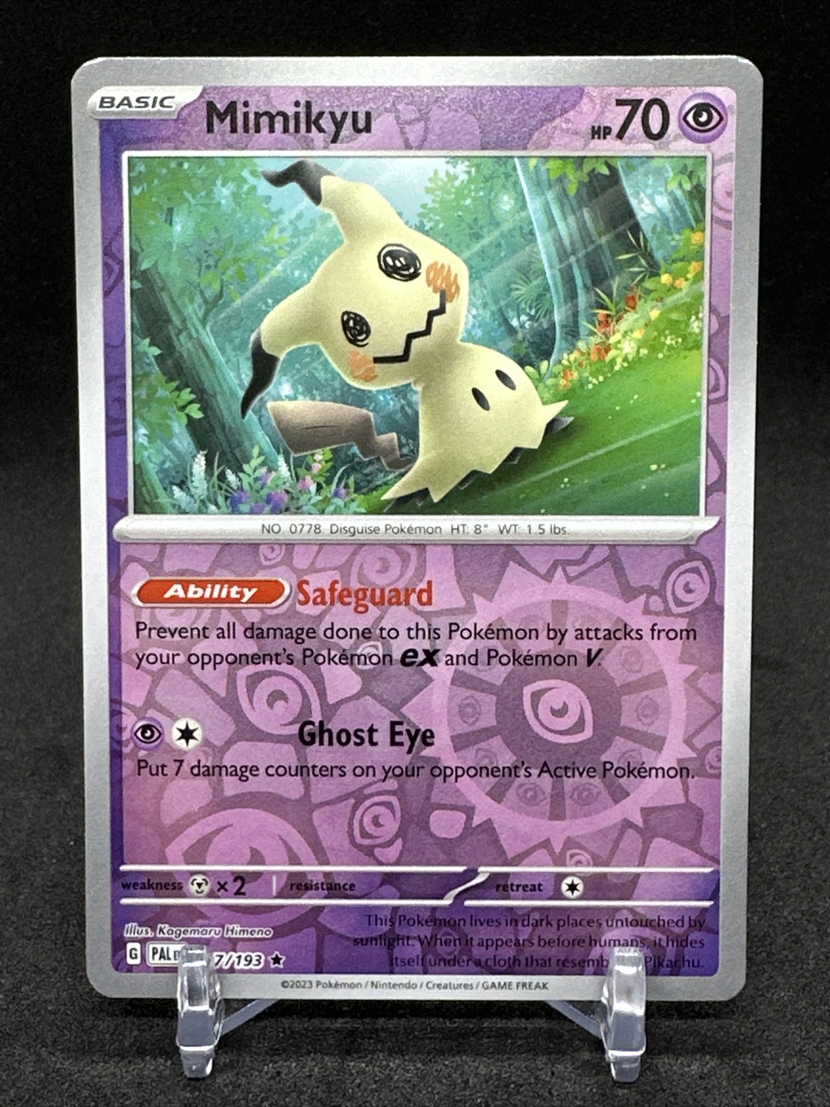 MIMIKYU 097/193 Reverse Holo Rare Paldea Evolved Pokemon TCG Card NM ...