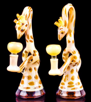 MONSTER Giraffe BONG Glass Water Pipe ALIEN Hookah COOL 9" Bubbler ...