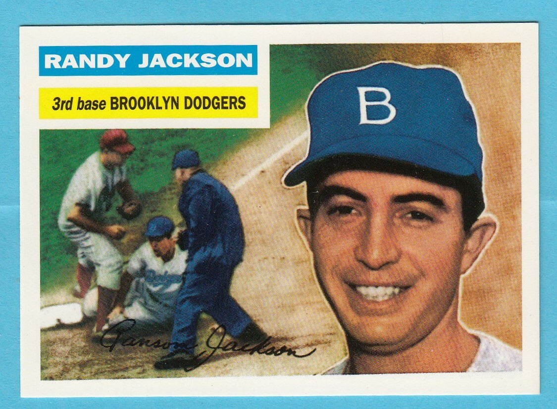 1956 Topps Baseball Reprint # 223 Randy Jackson -- Brooklyn Dodgers ...