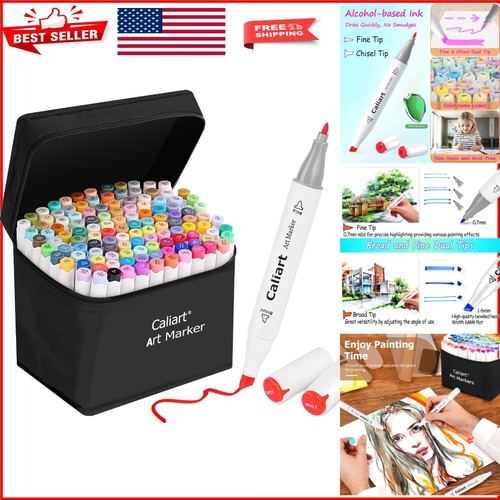 All-In-One Artist Markers Set - 121 Colors for Sketching, Calligraphy ...