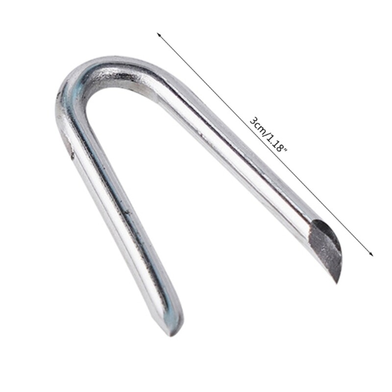 50 Pcs UShaped Staple Chicken Wire Netting Fencing Staple Fasteners ...