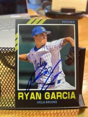 Ryan Garcia Autographed Signed UCLA Bruins Baseball Card Rangers | eBay