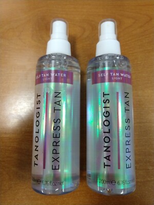 2 Pack Tanologist Express Tan Self Tan Water Light Tanning 6.76 oz. ea ...