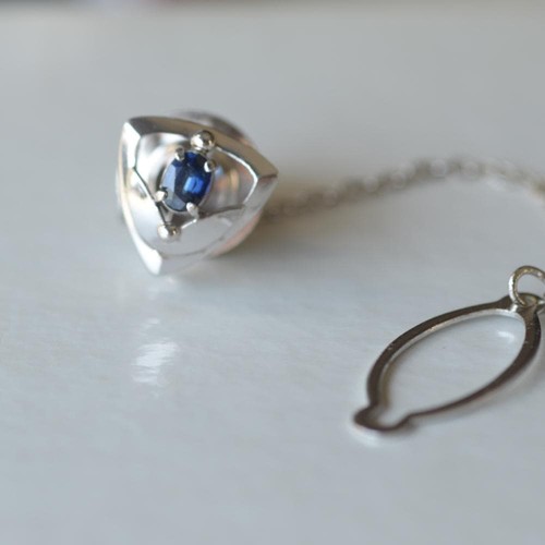 blue sapphire and white gold Tie Clip / Tie Bar | eBay
