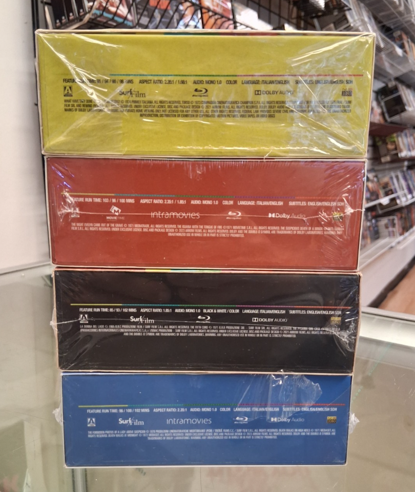 Giallo Essentials LOT LIMITED BLU-RAY ARROW BLUE WHITE YELLOW RED BRAND ...