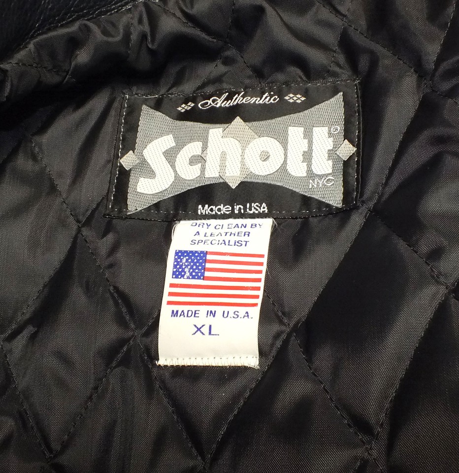 Original Authentic Schott Eurosport Heavy Duty Men's Leather Jacket Sz ...