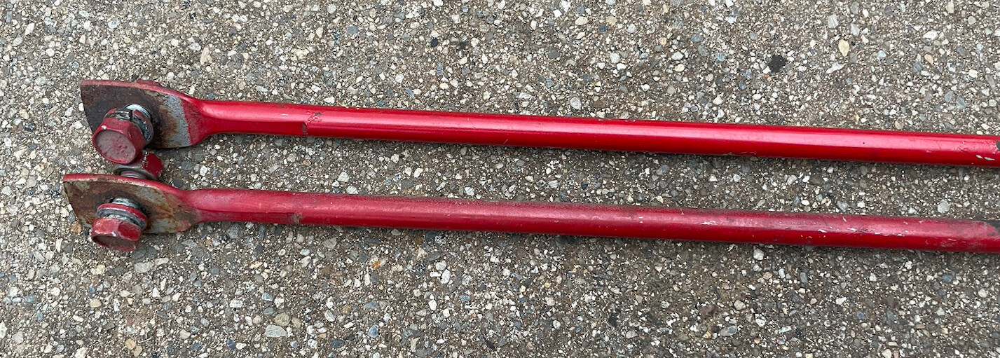 Jeep Wrangler YJ 87-95 OEM Grille Grill Firewall Support Rods RED | eBay