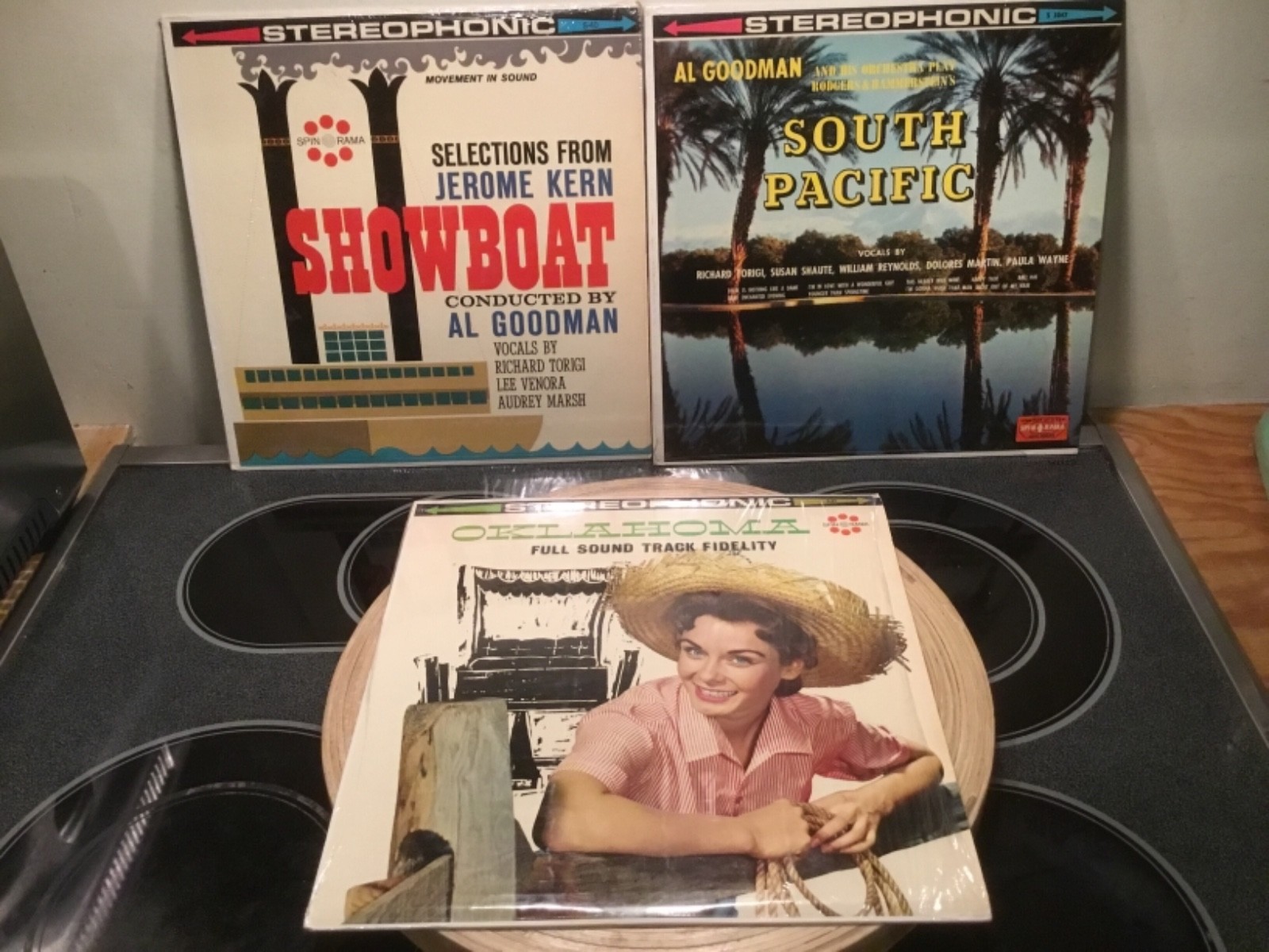 3 LOT OKLAHOMA SOUTH PACIFIC SHOWBOAT SPINORAMA RECORDS AL GOODMAN'S ...