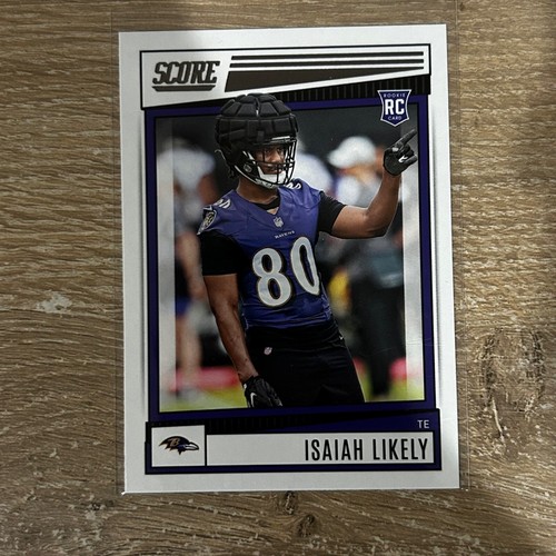 2022 Panini Score Rookie #372 Isaiah Likely RC Base Baltimore Ravens | eBay