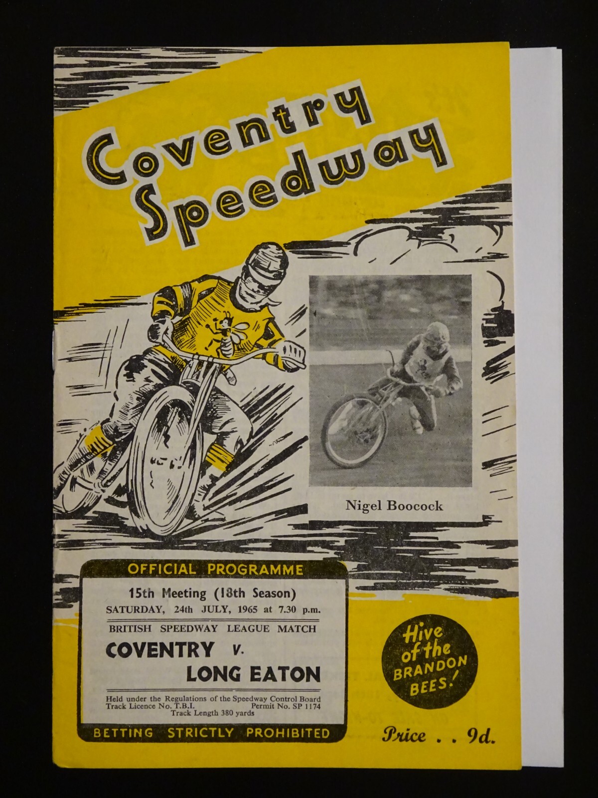 Choice of COVENTRY Bees Speedway programmes 1964-1988 British League ...