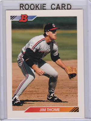 JIM THOME ROOKIE CARD 1992 Bowman RC Baseball Cleveland Indians Chicago ...