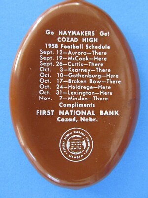 Vintage 1958 Cozad High School Haymakers FOOTBALL CHANGE POUCH ...