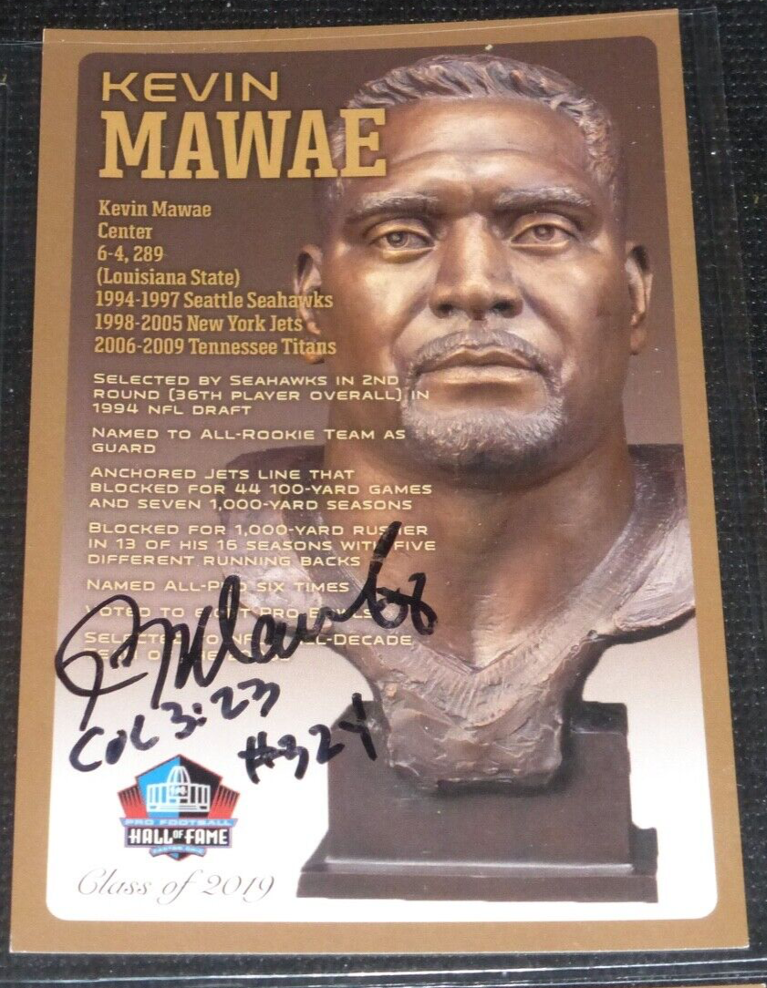 2019 Hall of Fame Bust Card KEVIN MAWAE Auto #d/150 Signed HOF ...